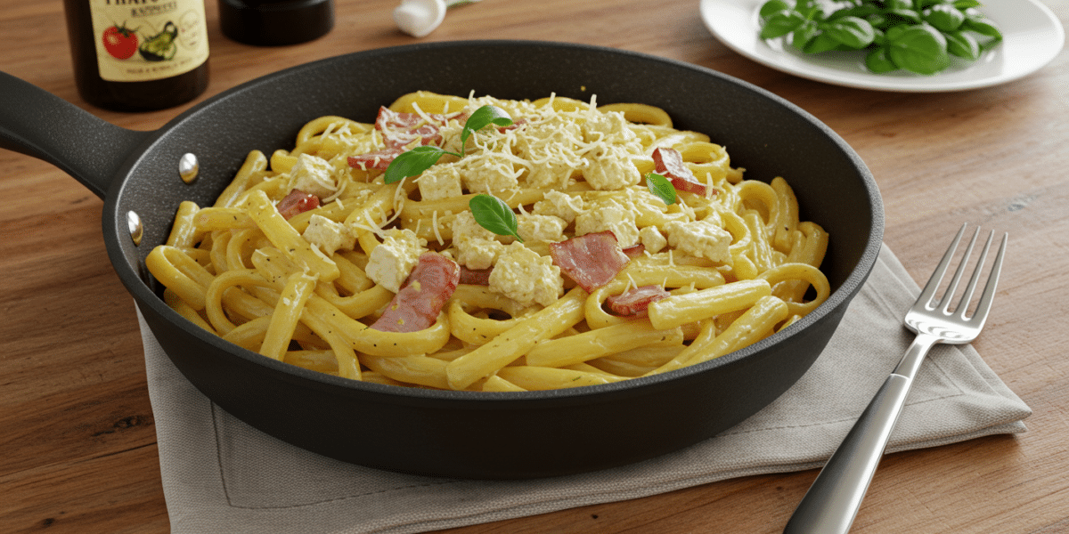 pate carbonara sans oeuf ni creme ni lardon - recette végane