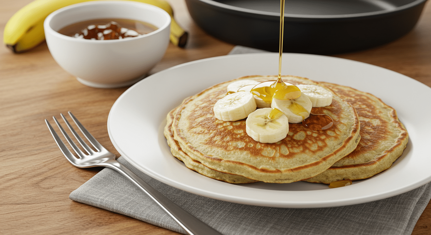 pancake sans oeuf healthy : banane & avoine moelleux