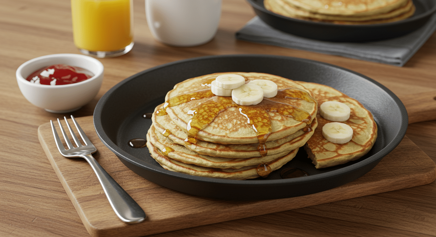 pancake sans oeuf facile : pancakes moelleux sans lactose