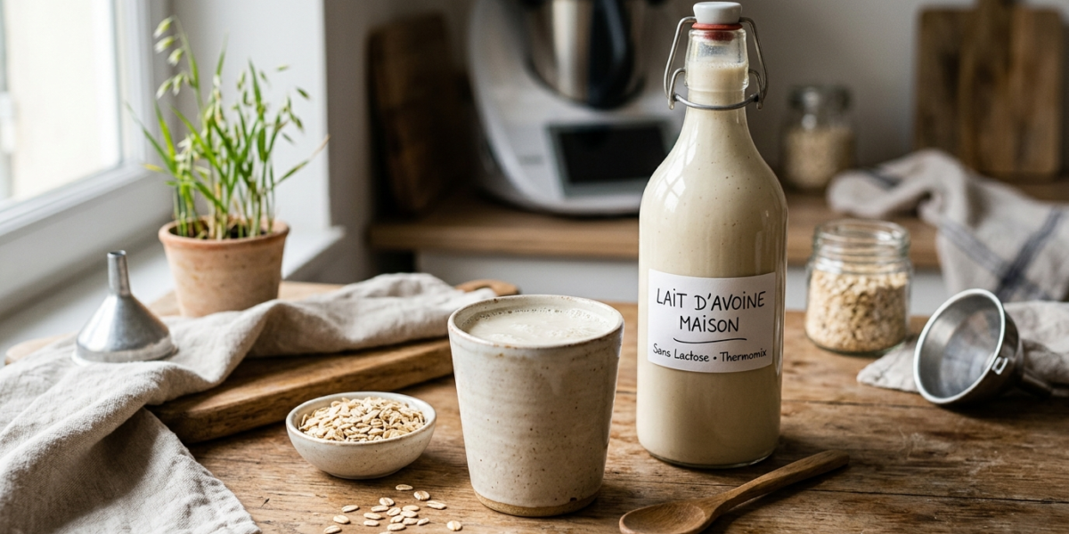 lait avoine thermomix sans lactose maison facile et crémeux